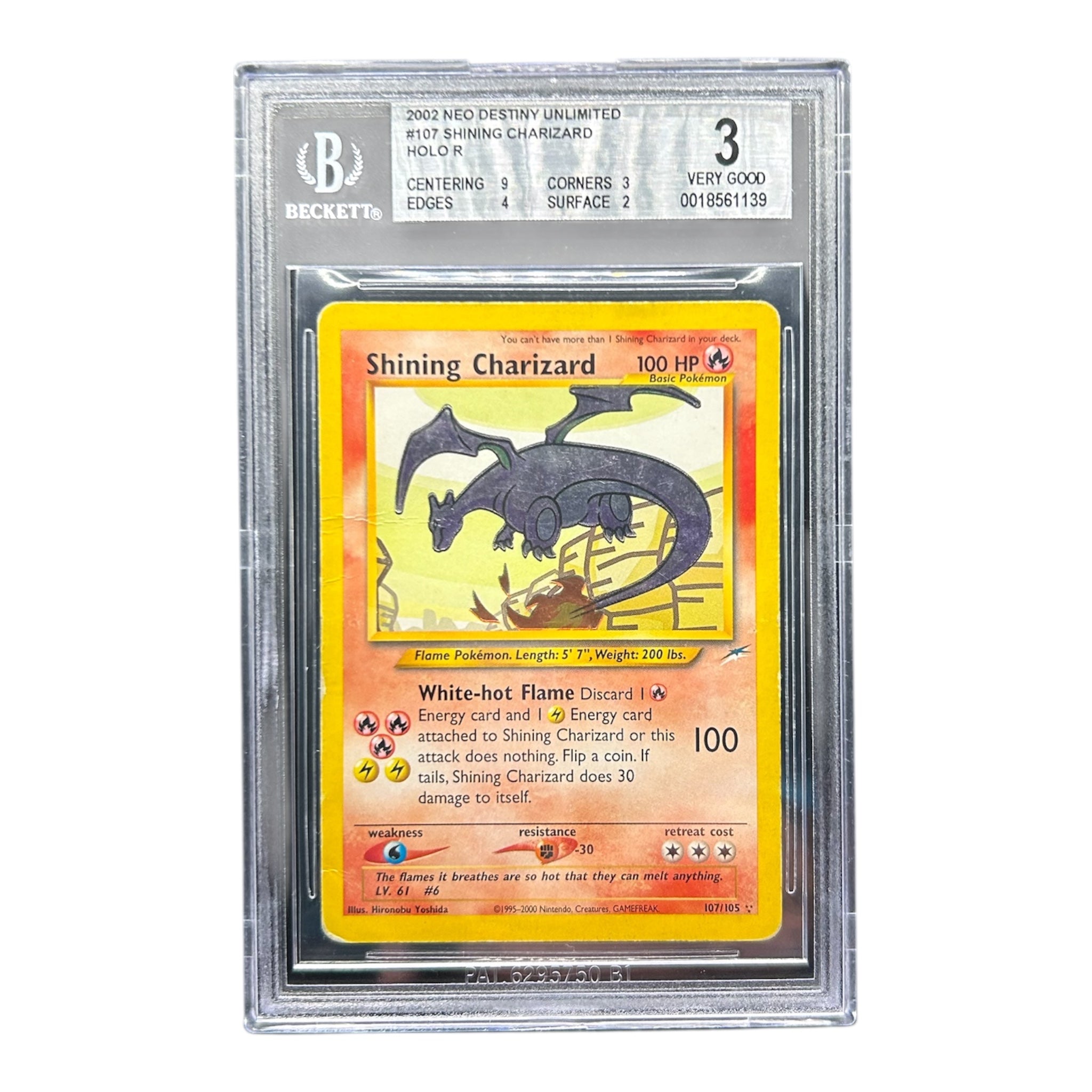 Pokemon card: Shining Charizard 107/105 - Neo Destiny - ENG - BGS 3 – Ogreb